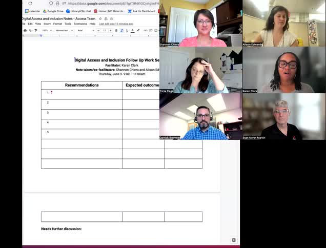 Access Working Group recording