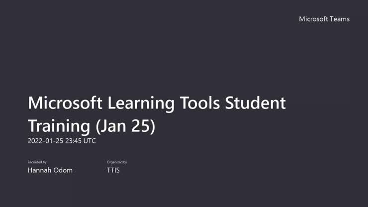 TSD_Jan252022_Microsoft Learning Tools_MSFTStu