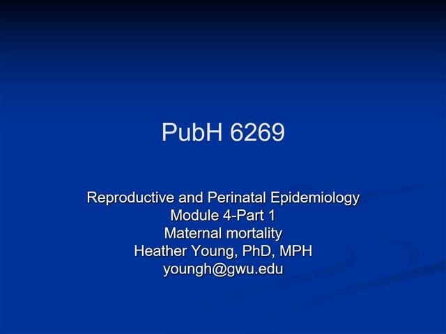 PubH 6269 Module 4 Part 1