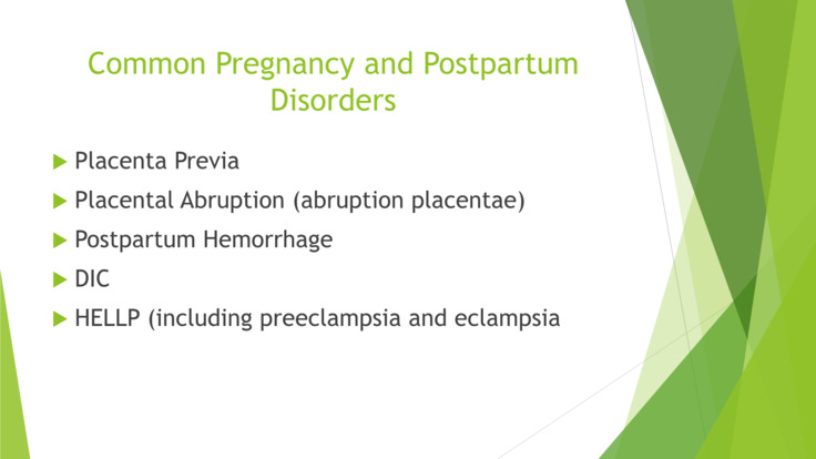 Clotting, HELLP and DIC