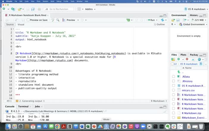R Markdown and R Notebook