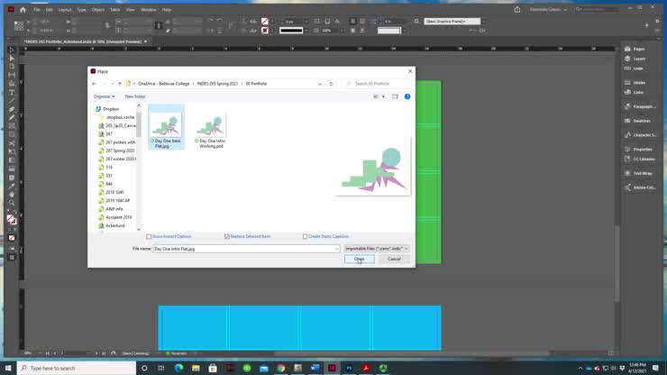 Indesign: Place Image - Create Text Box - Package