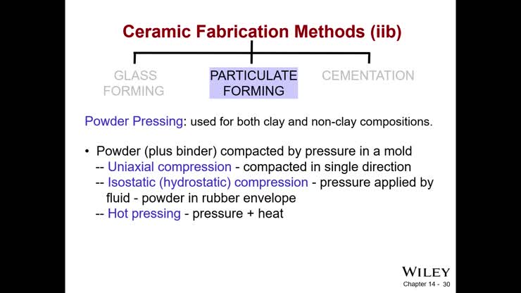 Lecture 26e - Chapter 14 - Ceramic Powder Pressing & Tape Casting
