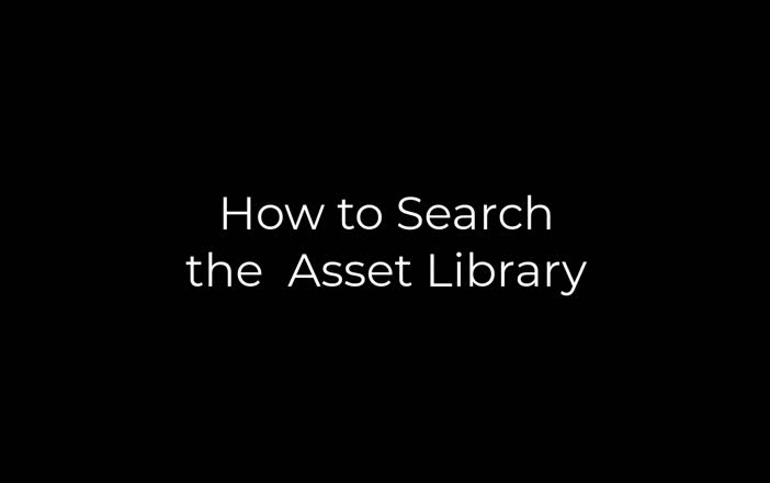 How to Search the Asset Library.Students