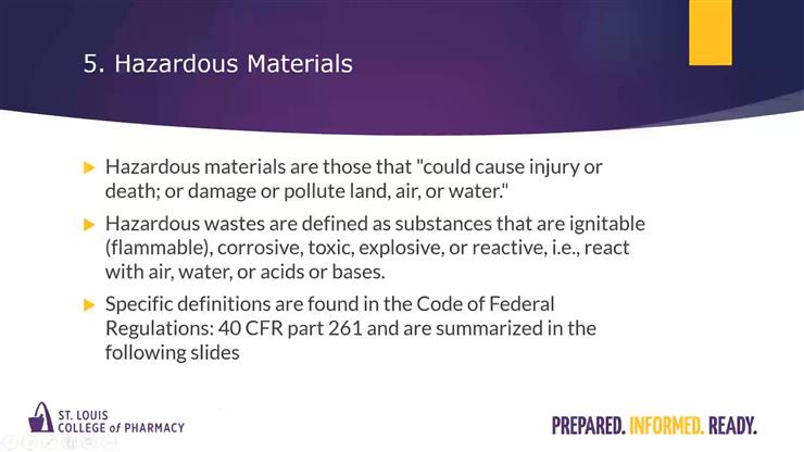 Laboratory Safety Training Parts 5 & 6: Hazardous Materials, Cleanup
