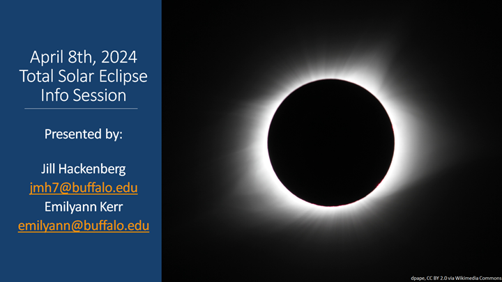April 8 Total Solar Eclipse Info Session