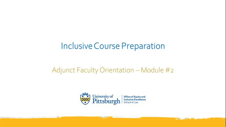 Adjunct Orientation - OEIE Module # 2