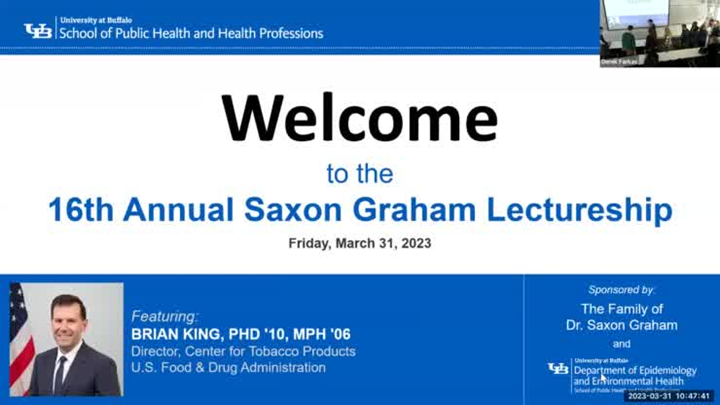 16th Annual Saxon Graham Lecture - March 31, 2023