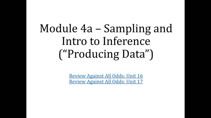 Module 4a Slides - Sampling and Intro to Inference v2