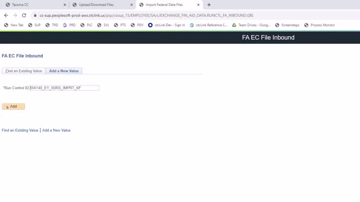 Import Single File ISIR Process