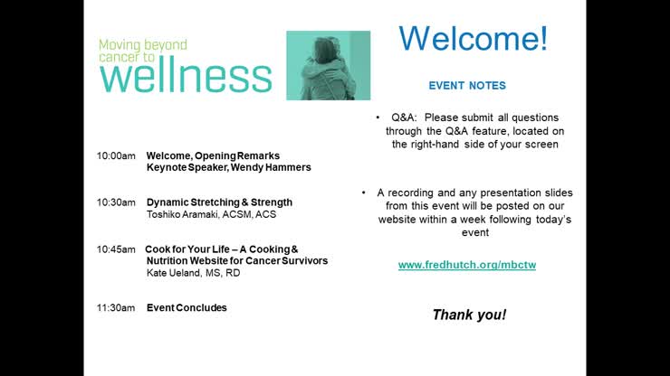 Moving Beyond Cancer to Wellness 2021