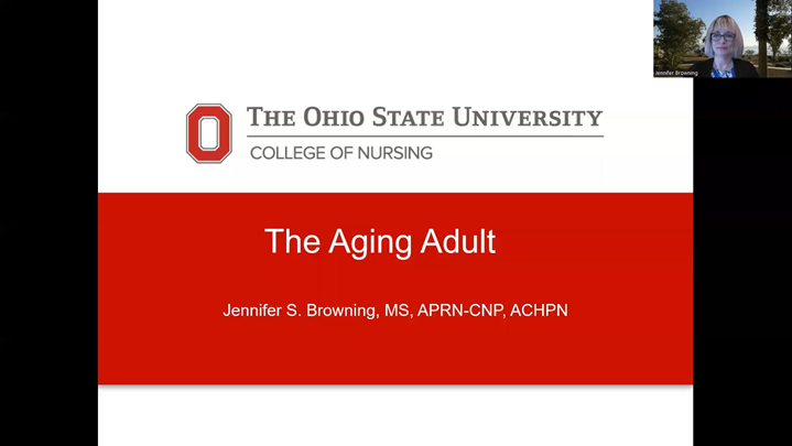 The Aging Adult lecture Browning