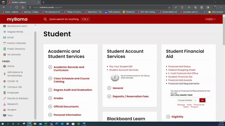 Check Registration Status and Advising Holds or Pins