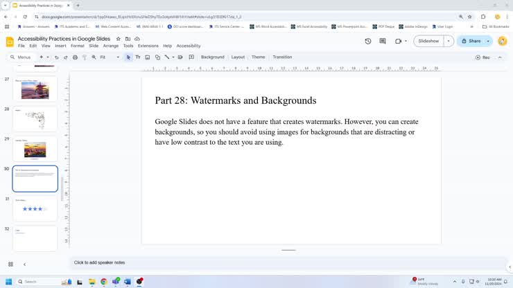 Part 28 (Watermarks and Backgrounds)