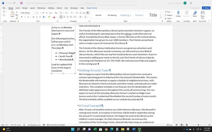 Chapter 4 Inserting and Formatting a Basic Textbox