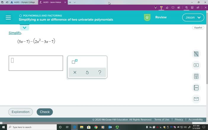 Simplifying a sum or difference of two univariate polynomials