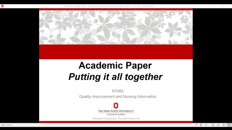 Academic Paper - Putting it all Together