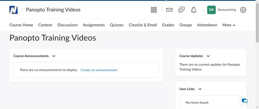 How to add Panopto to your Course