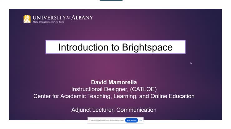 Introduction to Brightspace