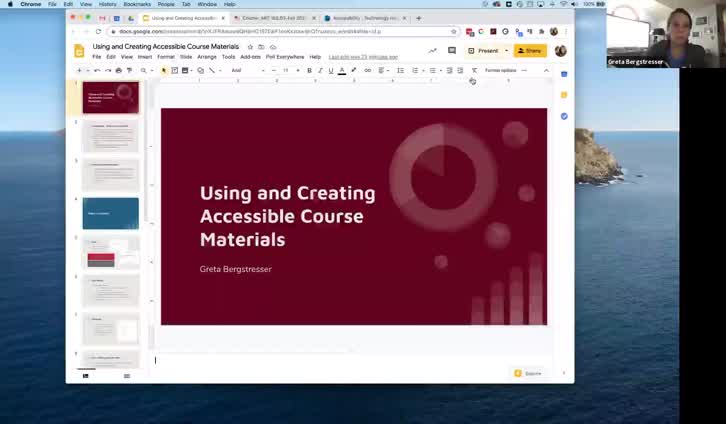 Using and Creating Accessible Course Materials