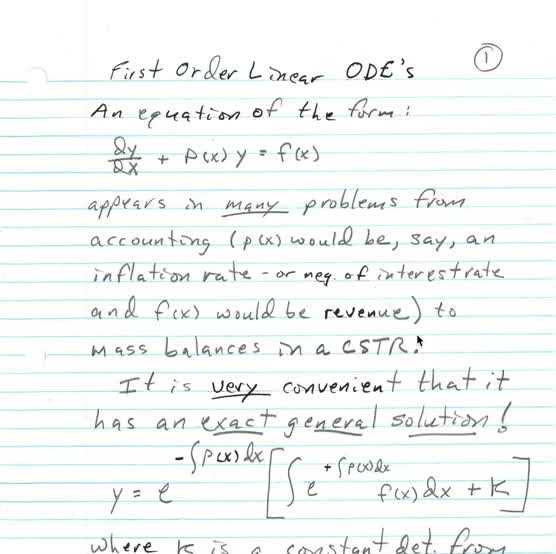 4 first order equations