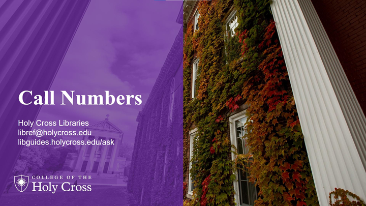 Call Numbers
