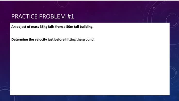 Conservation of Energy Practice Problems