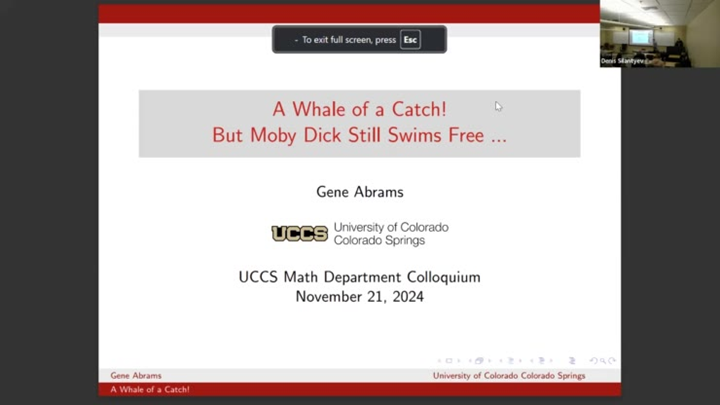 UCCS Math Colloquium