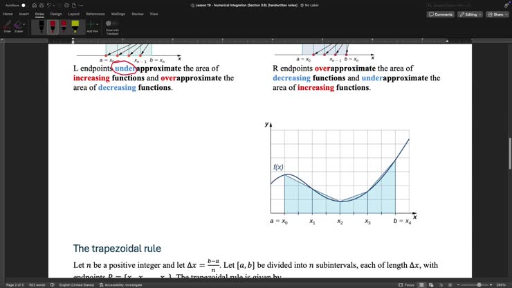 Calc 2: February 7, 2025 - Trapezoidal Rule