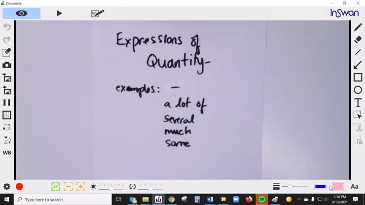 Expressions of Quantity intro