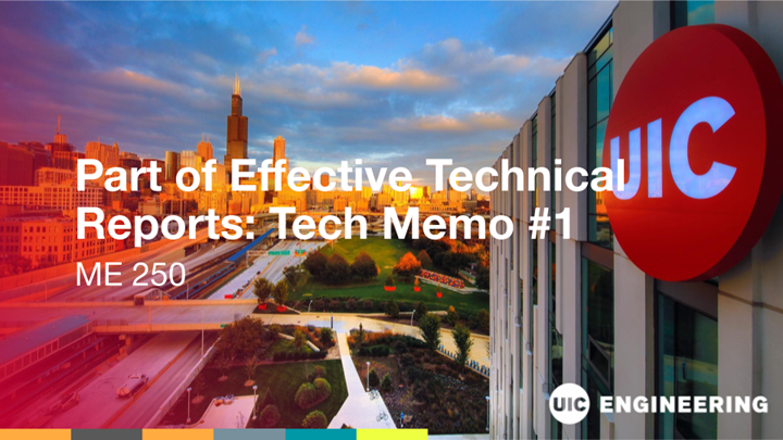 Effective Technical Writing for Tech Memo #1