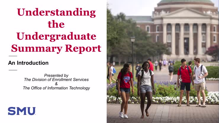 Understanding the Undergraduate Summary Report