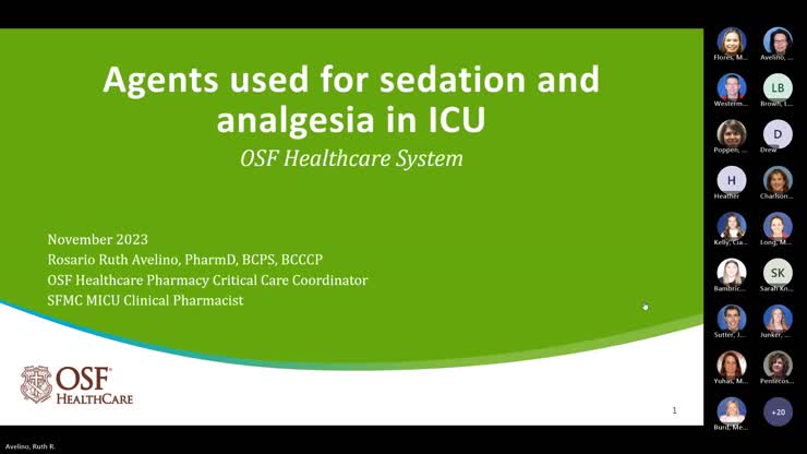 Adult ICU Pharmacology Part One_ Agents Used for Sedation and Analgesia ...