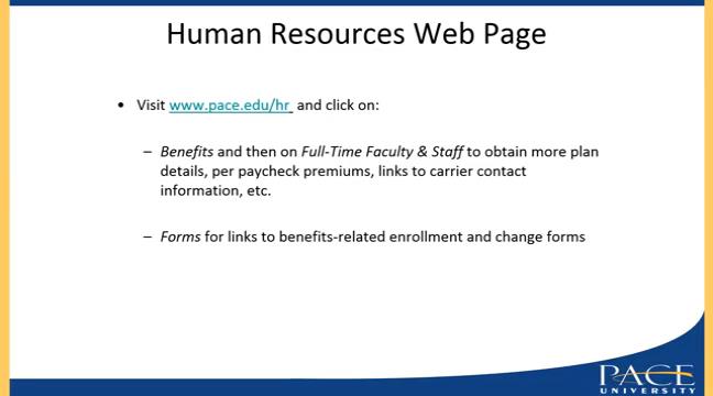 Human Resources Web Page Contact Information