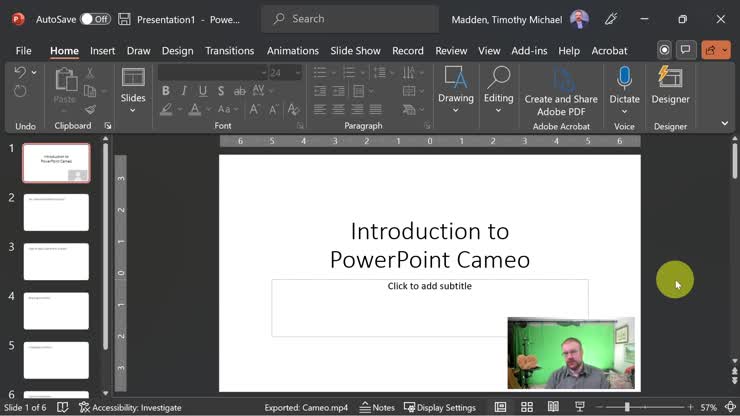 PowerPoint Cameo Demo