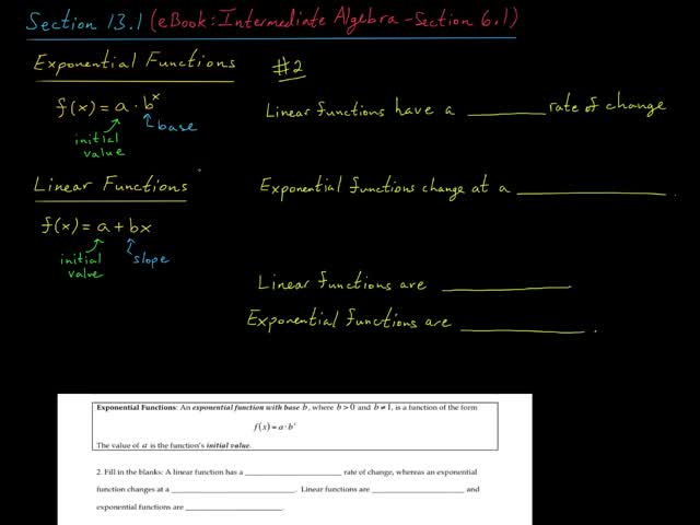 Intro to Exponential Functions - #2
