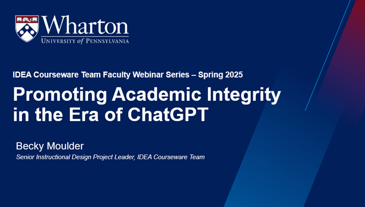 Promoting Academic Integrity in the Era of ChatGPT - February 21, 2025