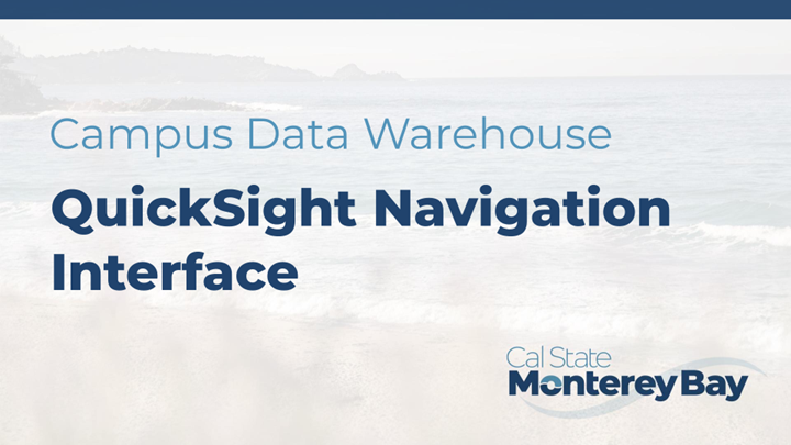 Navigating the QuickSight Interface