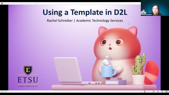 2022-03-16 - Using a Template in D2L