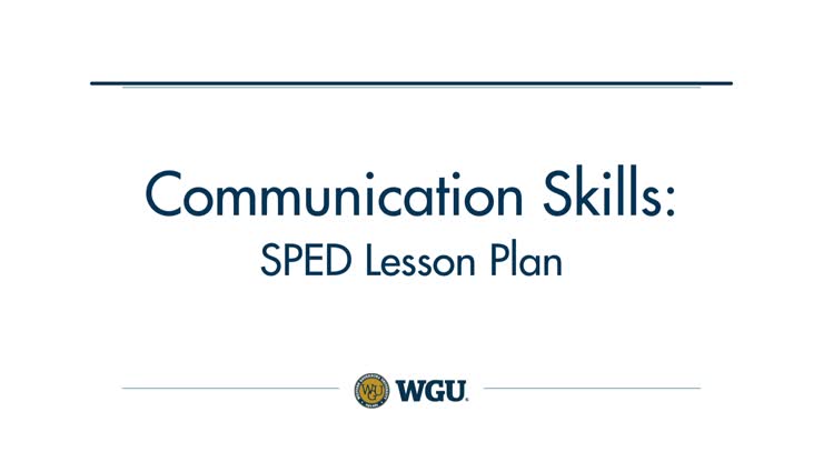 SPED Communication Skills