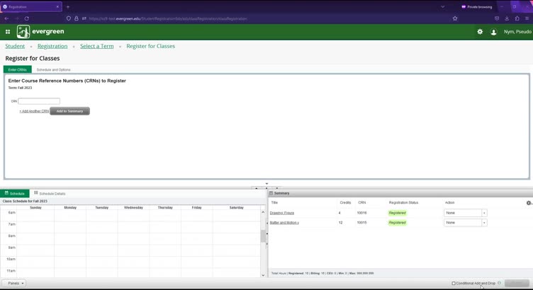 Conditional Add/Drop