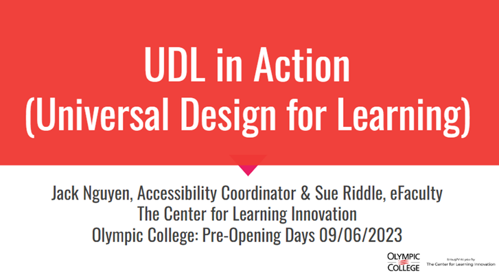 Day 2 - UDL in Action
