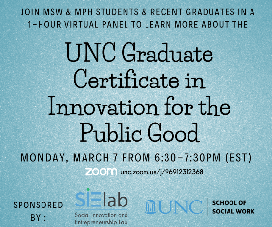 UNC Graduate Certificate in Innovation for the Public Good