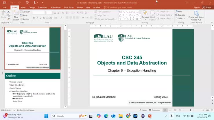 CSC 245 - Thursday Oct 24