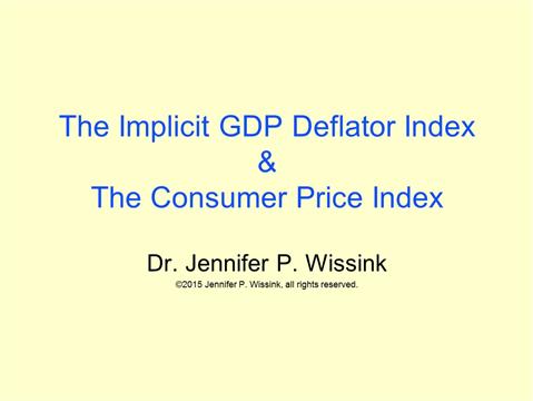 The Implicit GDP Deflator Index & The Consumer Price Index