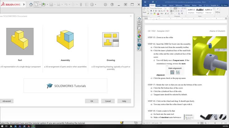 SolidWorks Walkthrough - Assemblies - Flywheel