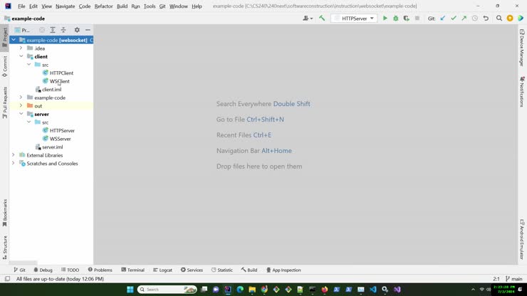 CS 240 - Simple WebSocket Example