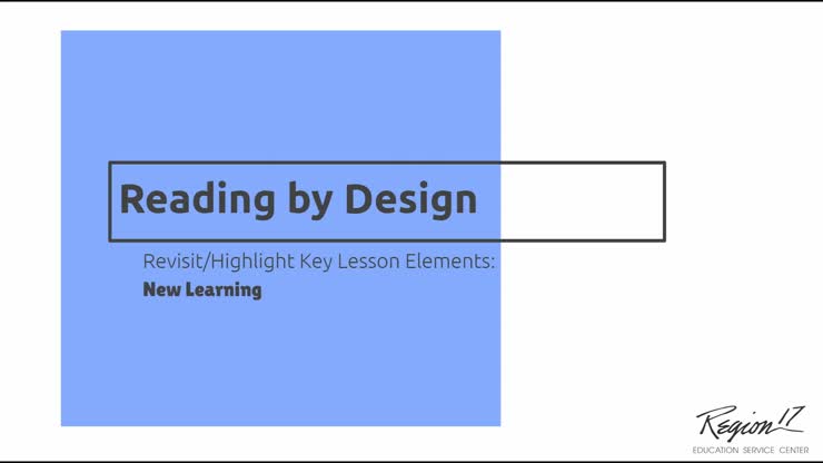 Reading by Design - New Learning