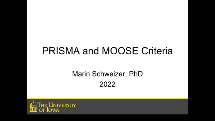 MOOSE and PRISMA Checklists