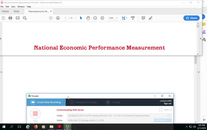 NIPA (Part 1): Monday, March 11, 2019